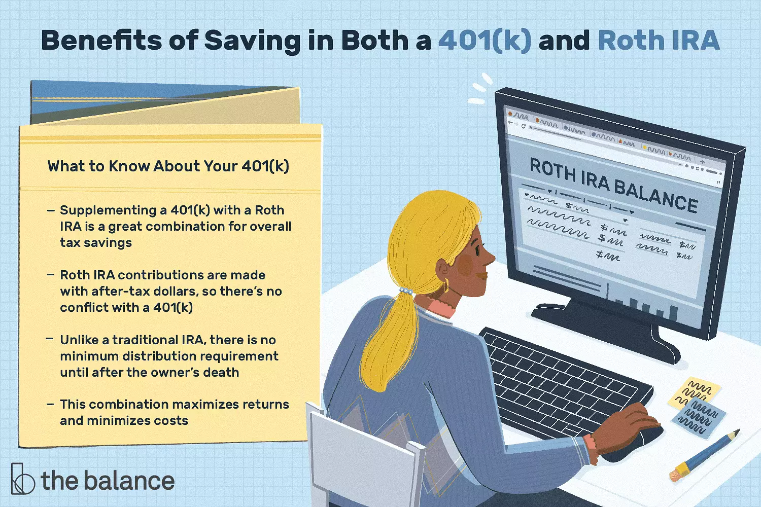 Сарфа кардан ҳам дар 401 (к) ва ҳам Roth IRA метавонад як идеяи хуб бошад.