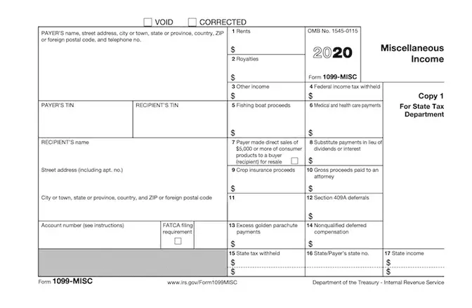 IRS 1099-MISC inprimakia